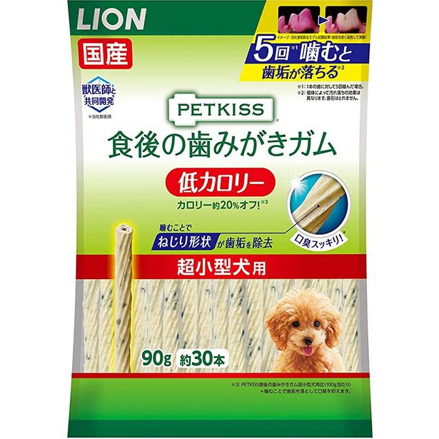 Lion 獅王 Petkiss 無添加 餐後低脂潔齒棒 （20/30本） | Pet Pet World 寵物日常