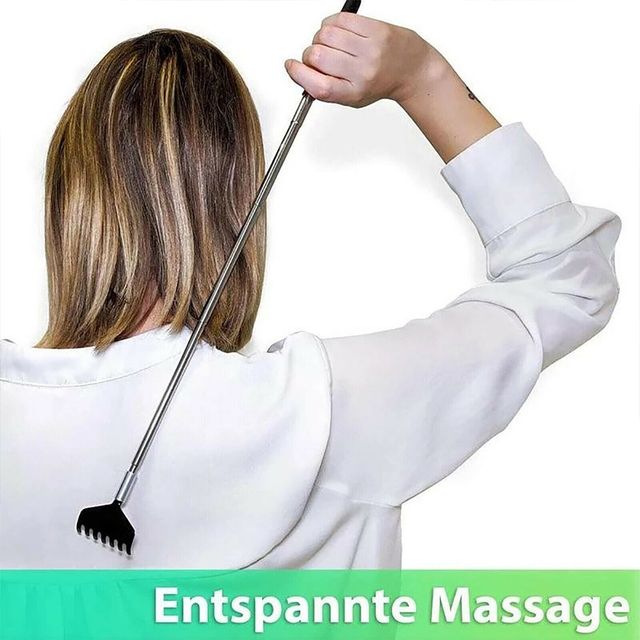 黑色 不銹鋼伸縮癢撓 不求人 抓癢耙 撓痒器 按摩工具 PC4103 | 屯團百貨 Tuenmall