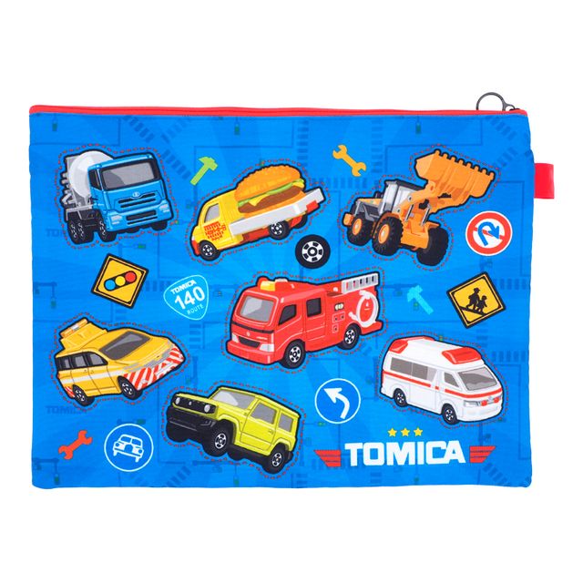 Tomica A4 3-Zipper Fabric Document Bag 布文件袋 (3拉鍊格) | Manis E-shop