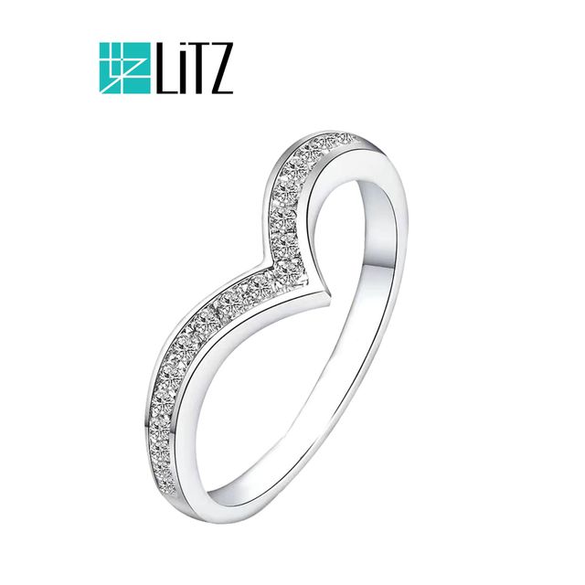 [SPECIAL] LITZ 18K White Gold Diamond Ring DR119 | LITZ