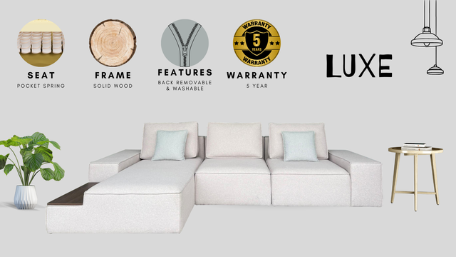 LUXE L-SHAPED SOFA | Moretti Collection