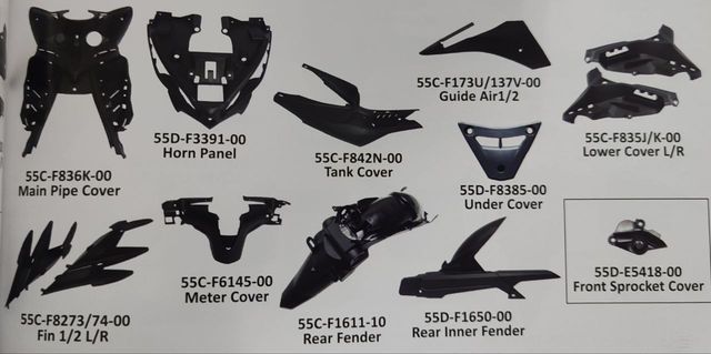 LC135 V2-V7 Non Colour Inner Cover Part | DS MOTOR PARTS SDN BHD