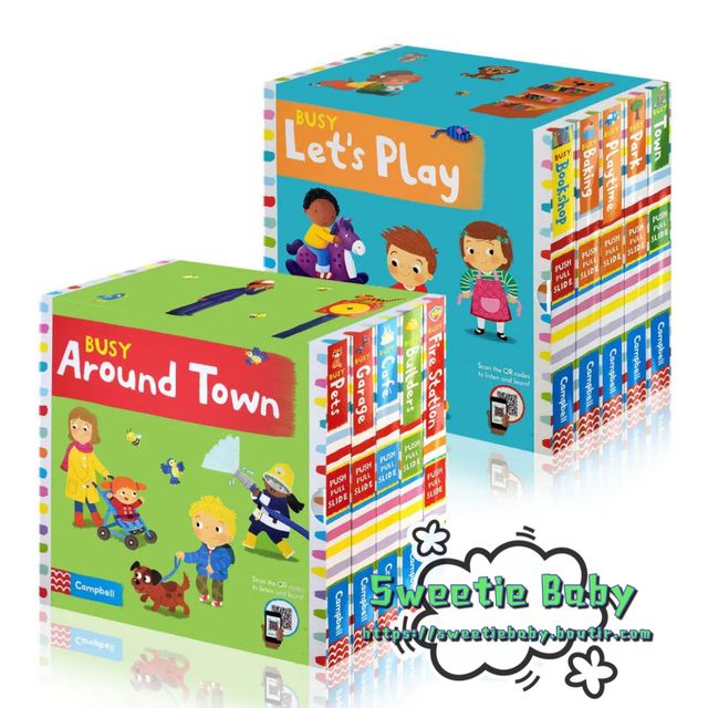Busy Book (五冊推拉轉附QR Code) | Sweetie baby