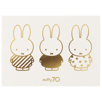 miffy 70th 燙金系列 postcard GMB-014 | Nakakai