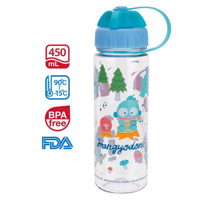 Hangyodon 450ml BPA Free Water Bottle w/ 2 Openings Lid 膠水樽 (2開口設計) | Manis E-shop