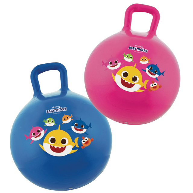 (F0366) Baby Shark Hopper Ball彈彈波 (Pink/blue) | 親子教具製作室Funteachingaids