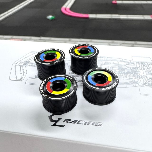 Machine Cut Delrin Black Combo Wheels For GL-Formula-One-Set | HRC Mini ...