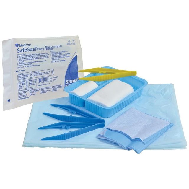 Medicom Safeseal Pack Basic Dressing Set 傷口清洗包 (無纺紗布) | ADMS 安迪醫藥供應有限公司