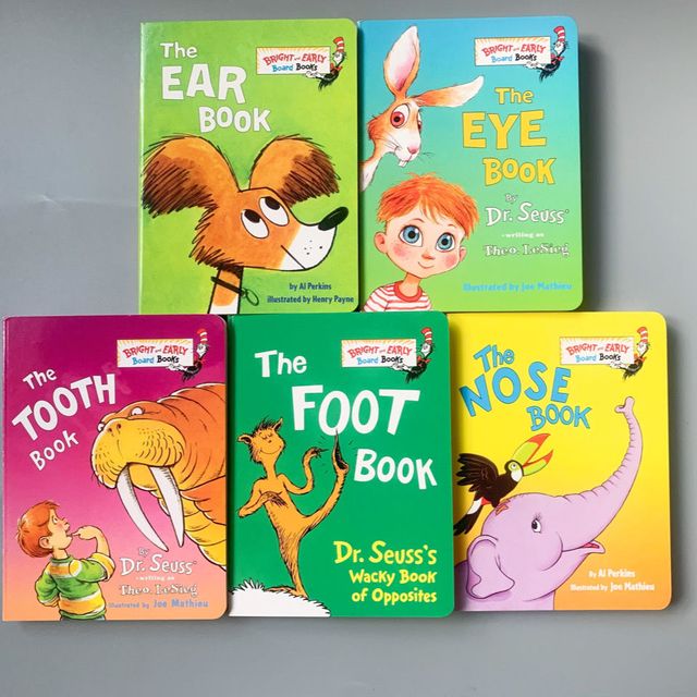 Dr Seuss The Foot Book/The Nose Book/The Ear Book (5 books) 啟蒙紙板書 B308 ...