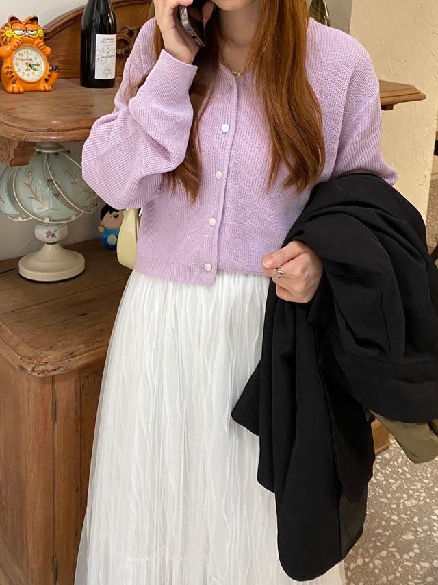 兩色V領外套 | 33x72