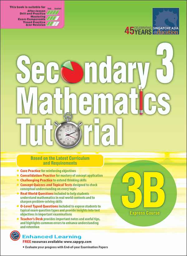 Secondary 3 Mathematics Tutorial 3B | SG BOOKS HK