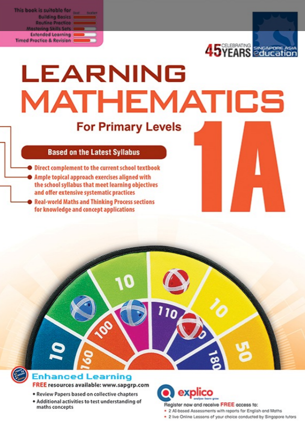 LEARNING MATHEMATICS For Primary Levels 1A | SG BOOKS HK