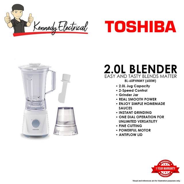 Toshiba 2.0L BLENDER EASY AND TASTY BLENDS MATTER BL-60PHNMY | Kennedy ...