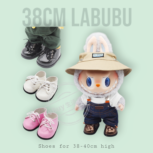38cm 40cm Labubu 皮鞋 Labubu leather look shoes 另有其他鞋款 衣服及配件可購Other shoes ...