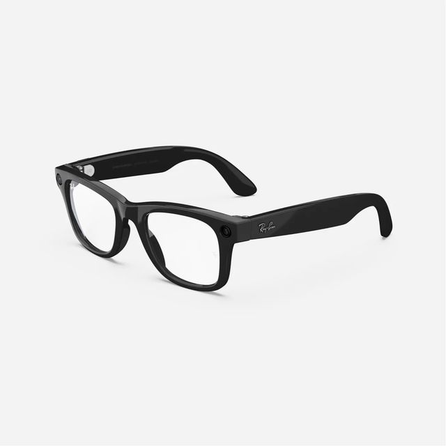 RayBan - Meta Wayfarer 智慧眼鏡 閃耀黑 透明抗藍光鏡片 (大) 高鼻樑架 [平行進口] | RW4008-601/SB53 | CKA35074 | CK Artisans