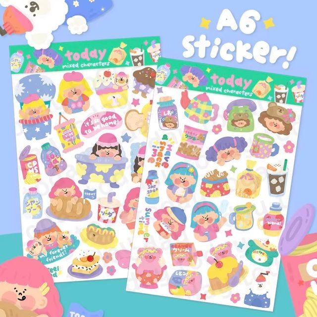 預購 | 🇹🇭TPC 🍋mixed friends sticker🍮 O99 4款入 | elenaelinaxx