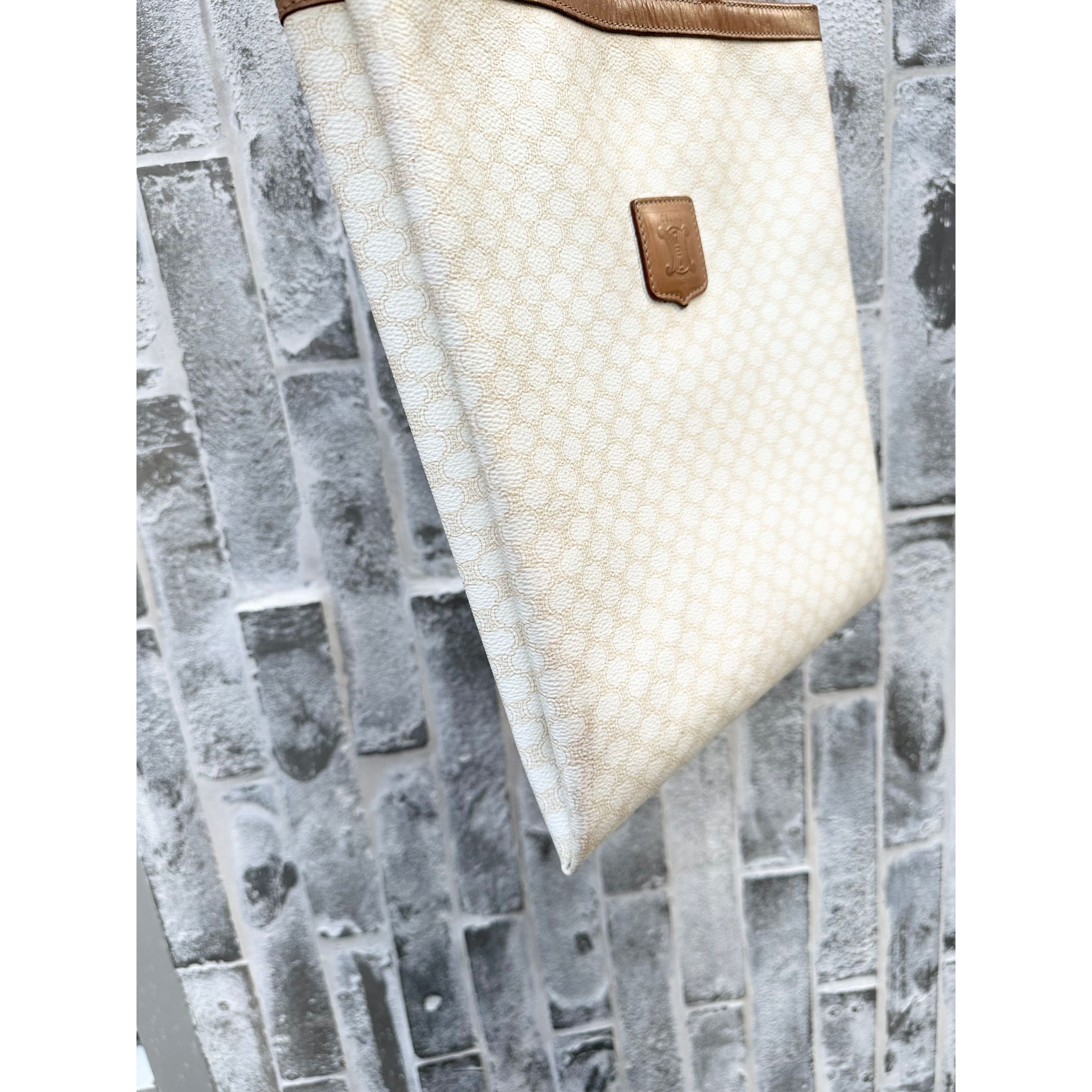 vintage celine monogram beige white monogram bag | Black Vintage 中古店