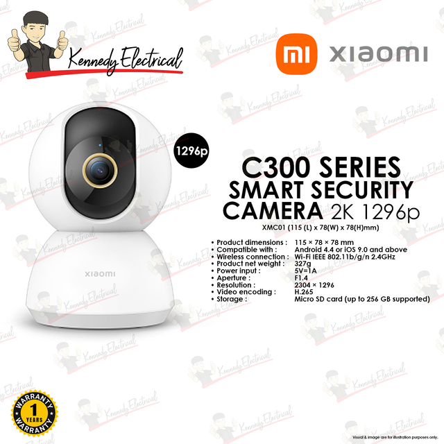 Xiaomi C300 SERIES SMART SECURITY CAMERA 2K 1296p XMC01 | Kennedy ...