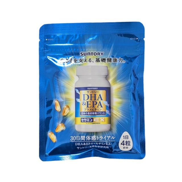 日本SUNTORY三得利 DHA＆EPA + 芝麻明E 最新袋裝120粒 | 日本熊代購
