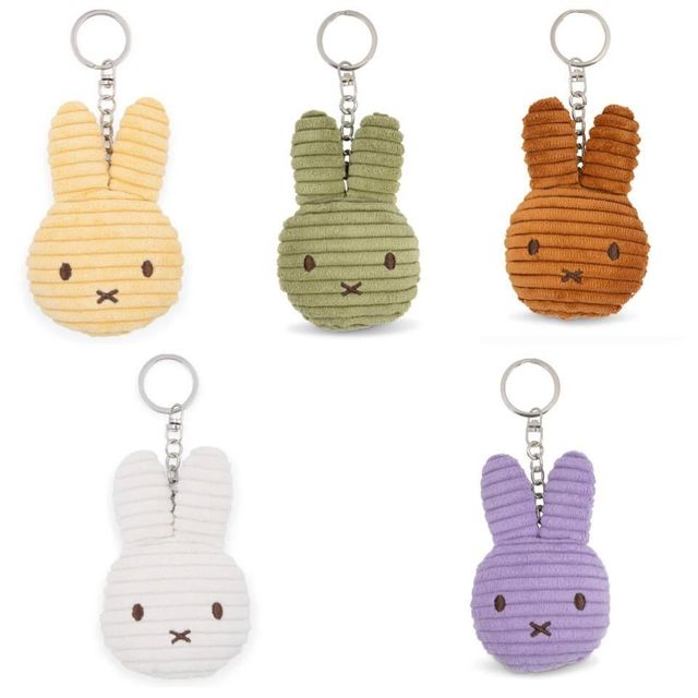 Miffy head 10cm corduroy keychain | le_miffyineurope