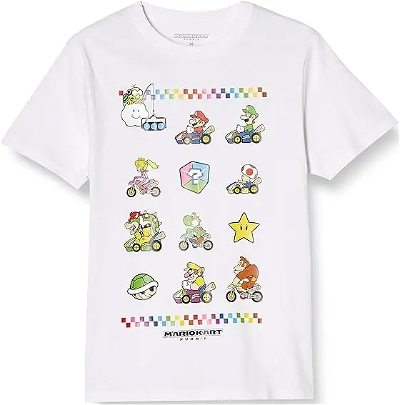 T-shirt Super Mario - Mario Kart All Star (WHITE - Size L / XL) MISC ...