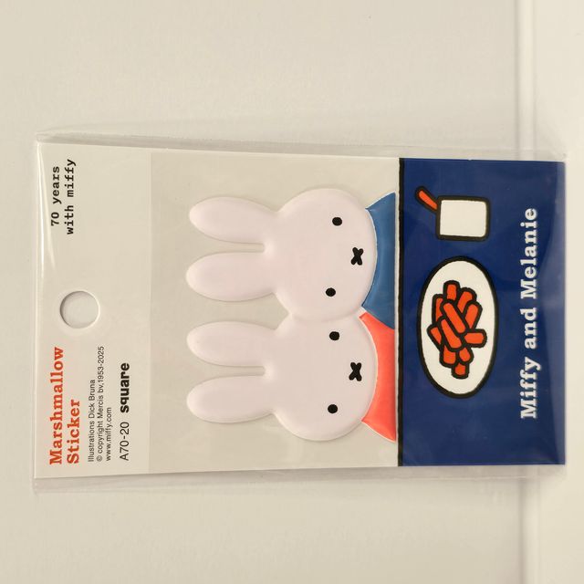 miffy 70週年 展覽限定 凹凸貼紙 A70-20 | Nakakai