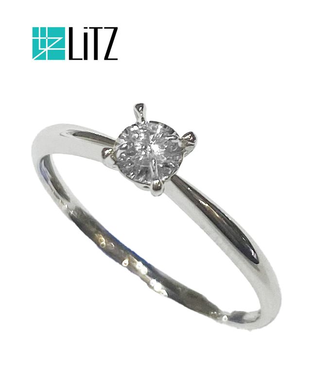 LITZ 18K White Gold Diamond Ring DR150 | LITZ