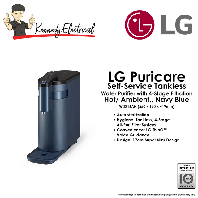 LG Puricare Self-Service Tankless Water Purifier with 4-Stage ...