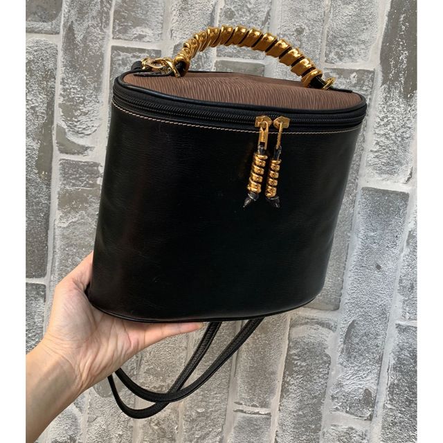 vintage loewe velazquez black grey vanity bag | Black Vintage 中古店