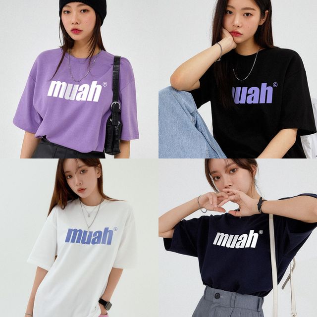 Muah Muah Logo Tee (4色) | 韓國代購 by 韓國人妻 Rabbit Picks