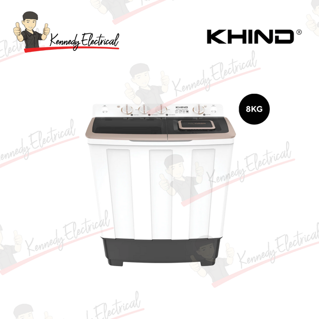 Khind 8Kg Semi Auto Washing Machine (White Gold) WM801SA | Kennedy ...