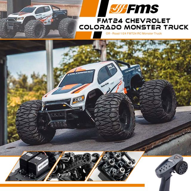 FMS FMT24 1:24 Chevrolet Colorado Monster Truck White