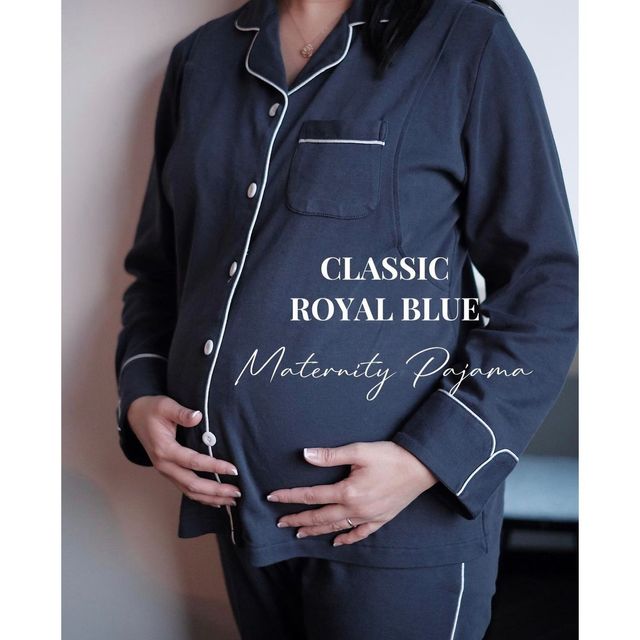 *CLASSIC Royal Blue Maternity PJ 經典皇家藍孕婦睡衣及產後月子服 | SOULMATE CLUB｜孕婦哺乳內衣 ...