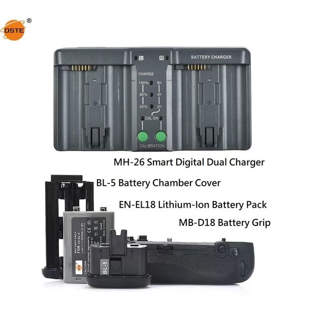 DSTE MB-D18 Battery Grip With EN-EL18 Battery and Charger 電池手柄 / 直倒連電池 ...