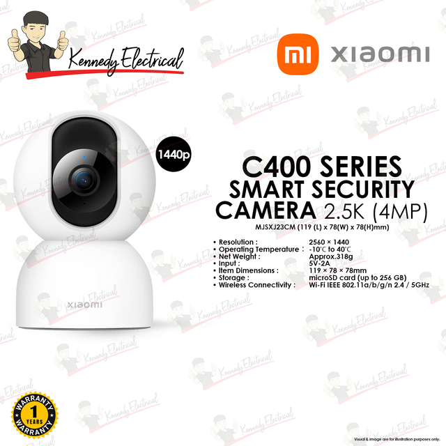 Xiaomi C400 SERIES SMART SECURITY CAMERA 2.5K (4MP) 1440p MJSXJ23CM | Kennedy Electrical ...