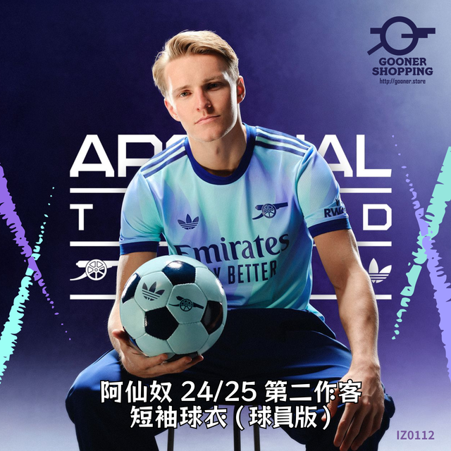 阿仙奴 2024/25短袖第二作客球衣(球員版)*預訂中* | 廠迷士多 - GOONER SHOPPING
