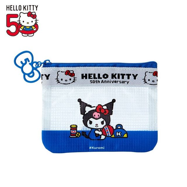Sanrio 日版 Kuromi 扁身 小袋 12938-1 (Hello Kitty 50週年版) | Unique Stationery 創文坊