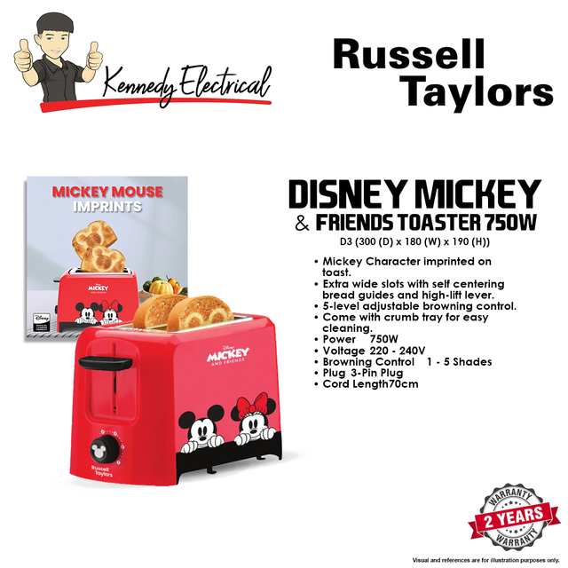 Russell Taylor DISNEY MICKEY & FRIENDS TOASTER 750W D3 | Kennedy ...