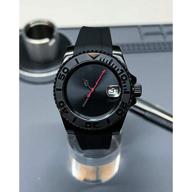 客製化情侶/結婚/寵物手錶/40mm潛水型（紅色閃電） | Roswell Watch HK