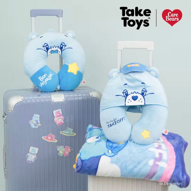 預購 | 🇹🇭TT CARE BEARS 航空系列頸枕 O181 2款入 | elenaelinaxx