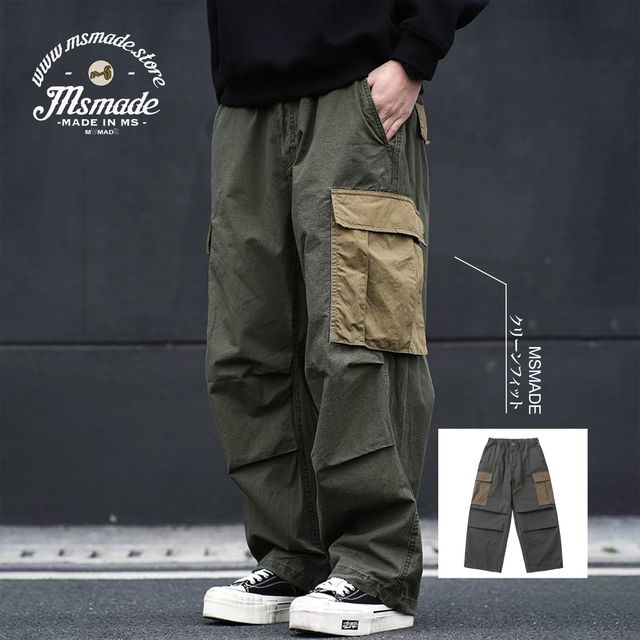 M2156拼色立體口袋工裝褲 | M'SMADE