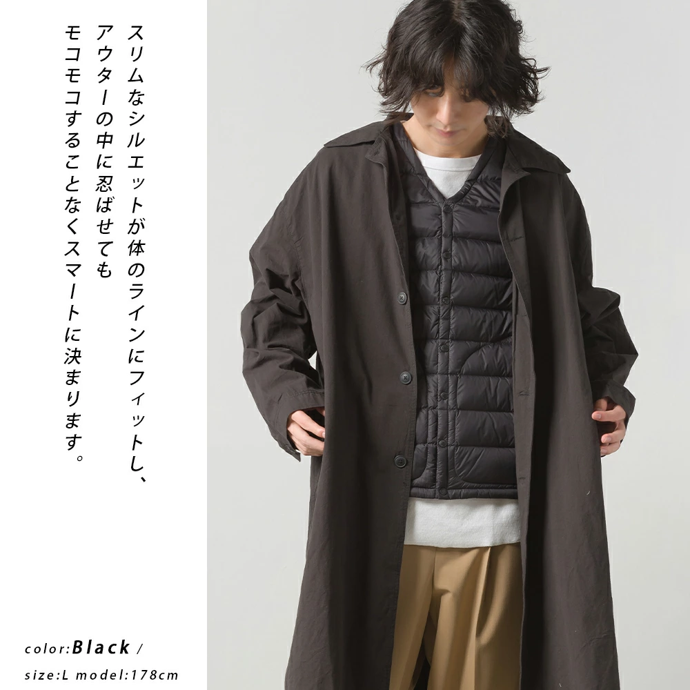 代購【 日本直送 日牌 OMNES 高密度 尼龍 羽絨 無領 背心 | 男女合穿 | down vest | unisex 】 | 東川店