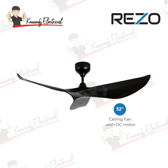 REZO 52" Ceiling Fan with DC motor KAZE 52/3B/DC | Kennedy Electrical ...