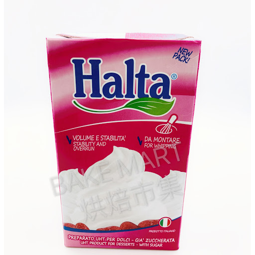 (預購)意大利[喜他]植脂甜忌廉 (12盒原箱) Halta Whipping Vegetable Cream,Italy(1L ...