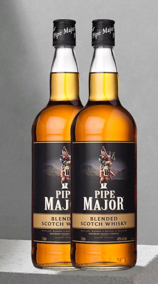(1日送貨) 【兩支裝】風笛蘇格蘭調和威士忌 Pipe Major Blended Scotch Whisky 43% 1000ml ...