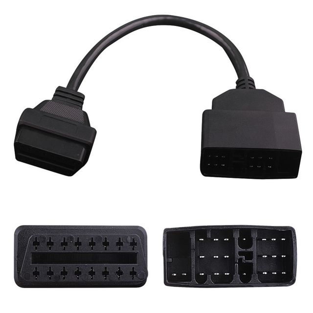 OBD1 至 OBD2 轉換器 連接器引線電纜 適配器汽車診斷掃描工具 [平行進口]YY2515 | 屯團百貨 Tuenmall