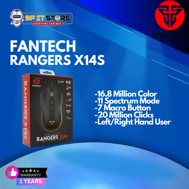 FANTECH RANGERS X14S RGB GAMING MOUSE | Sp IT Online Store