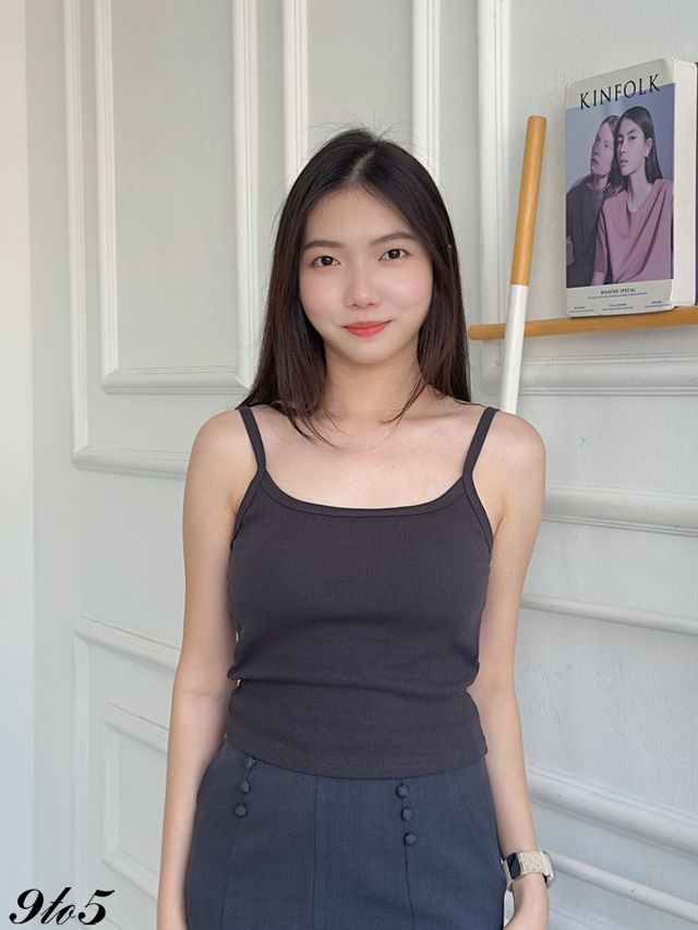 T3738 Singlet with Bra Pad - 3 Colors | 9to5boutique