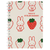 miffy strawberry A6 notebook BS23-11 | Nakakai