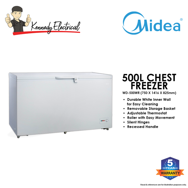 Midea 500L Chest Freezer WD-500WR | Kennedy Electrical & Electronic Sdn Bhd